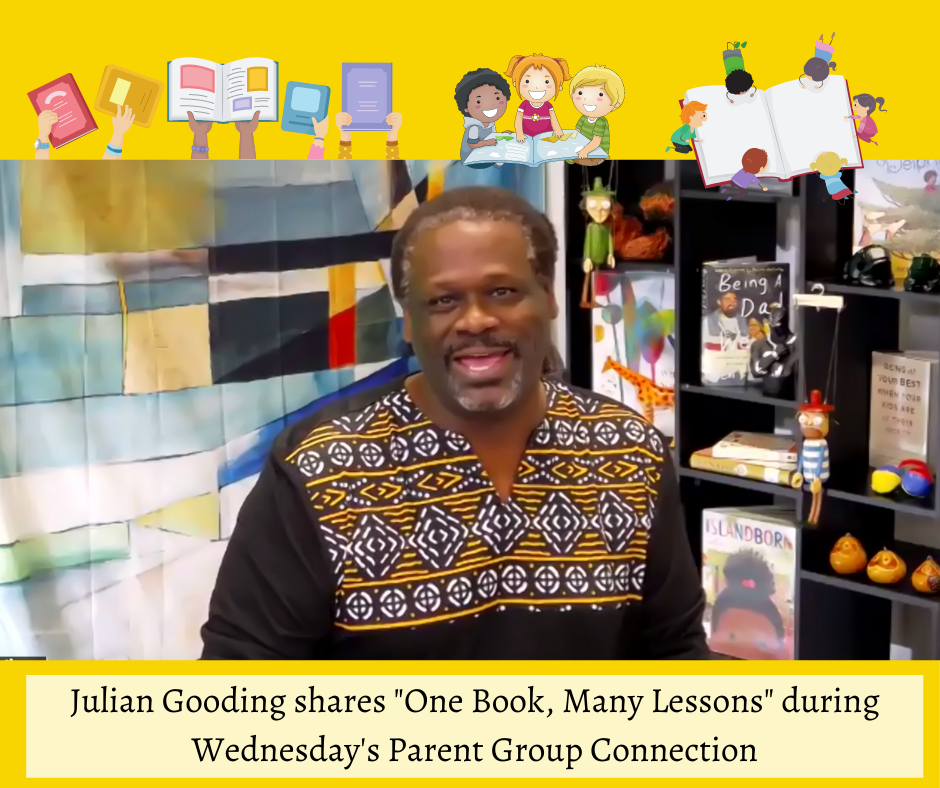 Julian Gooding shares “One Book, Many Lessons” during Parent Group ...